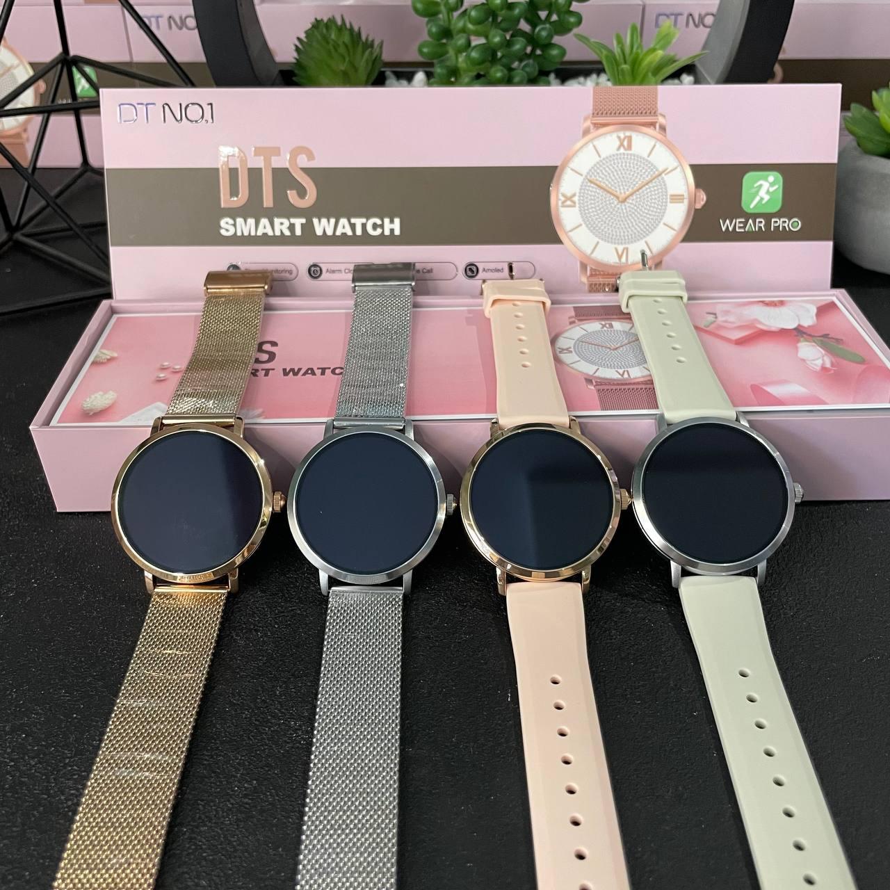 Смарт Годинник Жіночий Золото Металевий Ремінець Круглий Smartwatch Dts ...